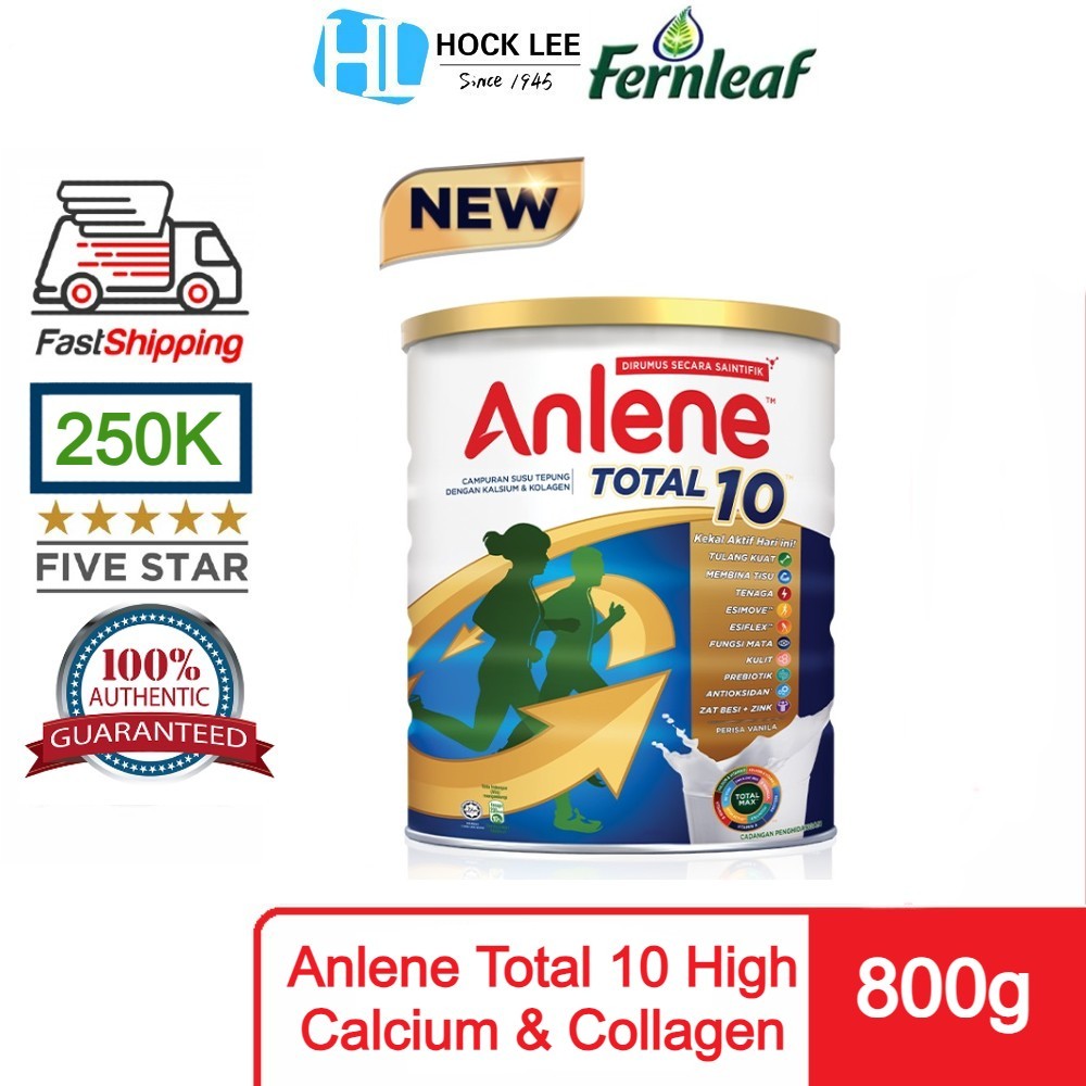 ANLENE Total 10 High Calcium & Collagen Milk Powder Susu Tepung (800g ...