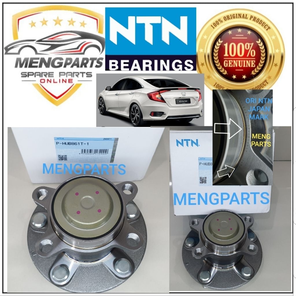 NTN MADE IN JAPAN HONDA CIVIC FC TBA & TEA REAR WHEEL BEARING TAYAR ...