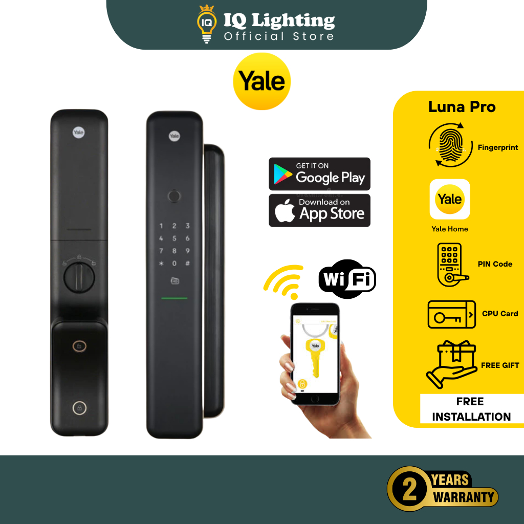 Yale Luna Pro Push Pull MortiseSmart Digital Lock Doorlock Password ...