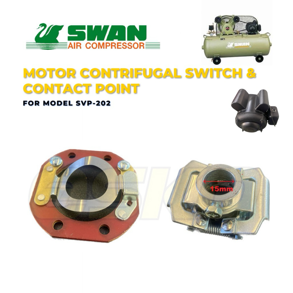 SWAN AIR CONPRESSOR SVP-202 MOTOR CONTRIFUGAL SWITCH & CONTACT POINT ...
