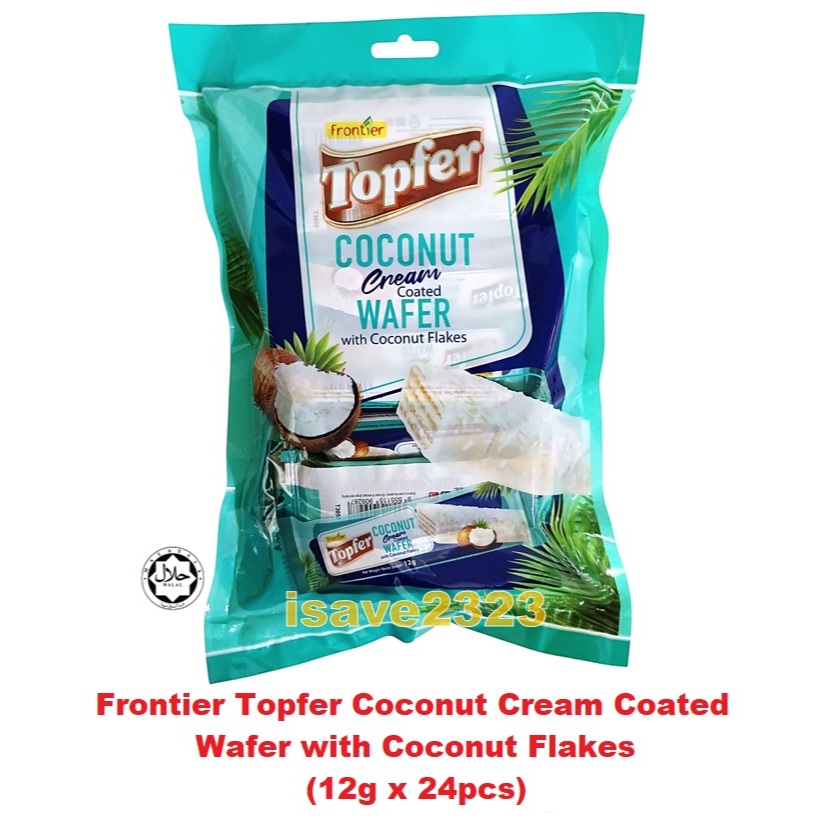 [HALAL] Frontier Topfer Coconut Cream Coated Wafer with Coconut Flakes ...