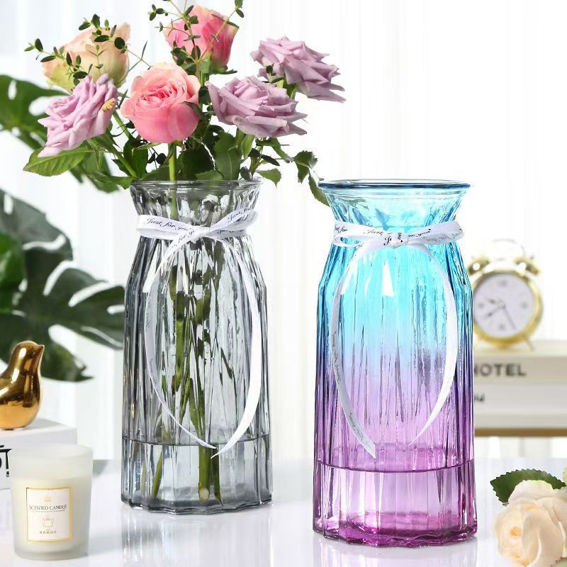 [Ready Stock] INS Modern Desktop Glass Vase Origami Color Changing ...