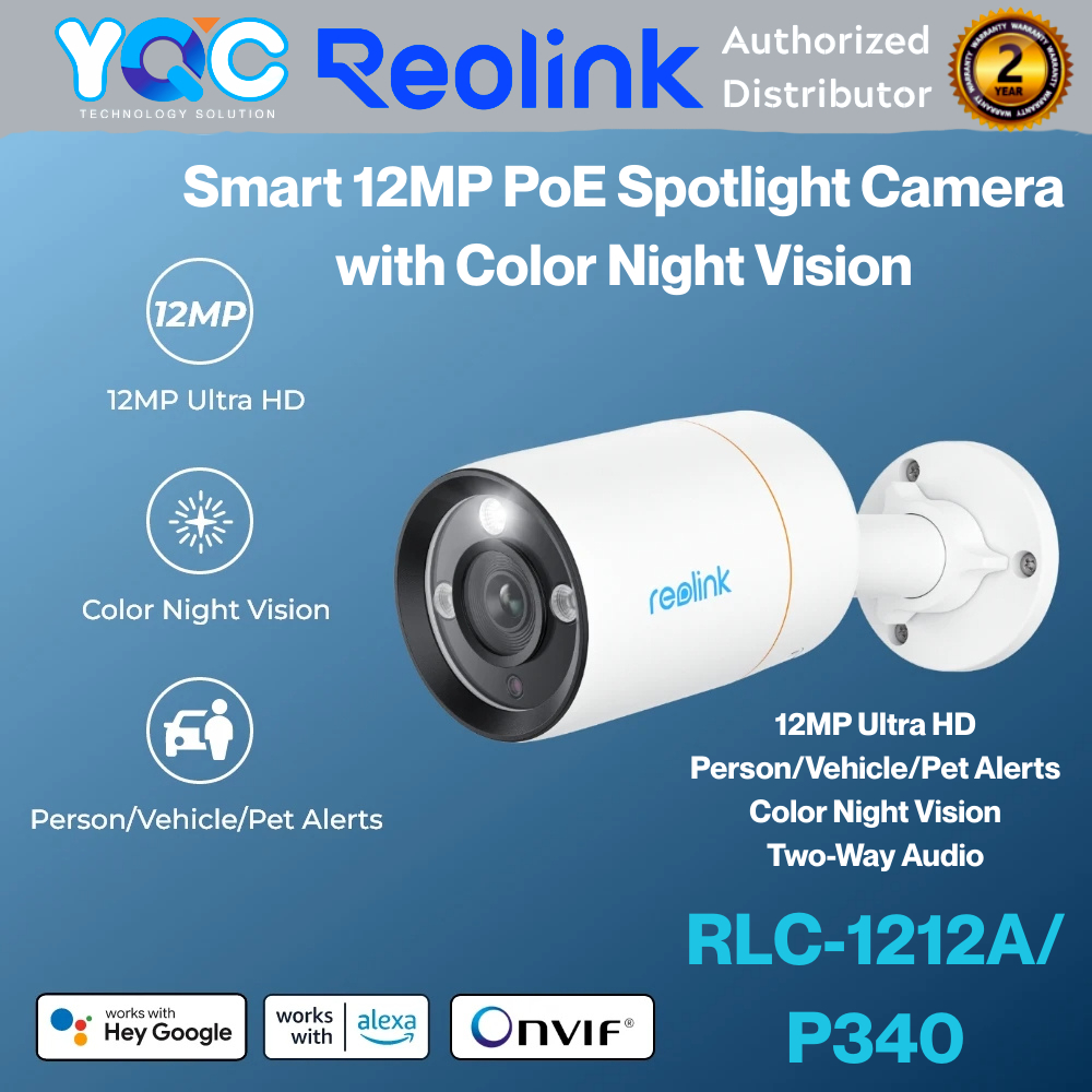 Reolink PoE Camera RLC-1212A P340 12MP Ultra HD IP Surveillance Human ...