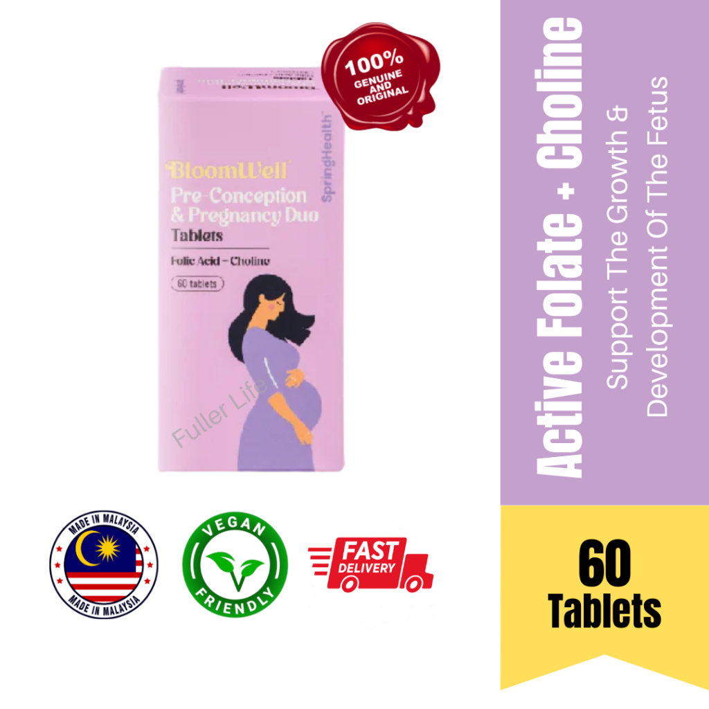 SpringHealth BLOOMWELL Pre-Conception & Pregnancy Duo Tablets (60s ...
