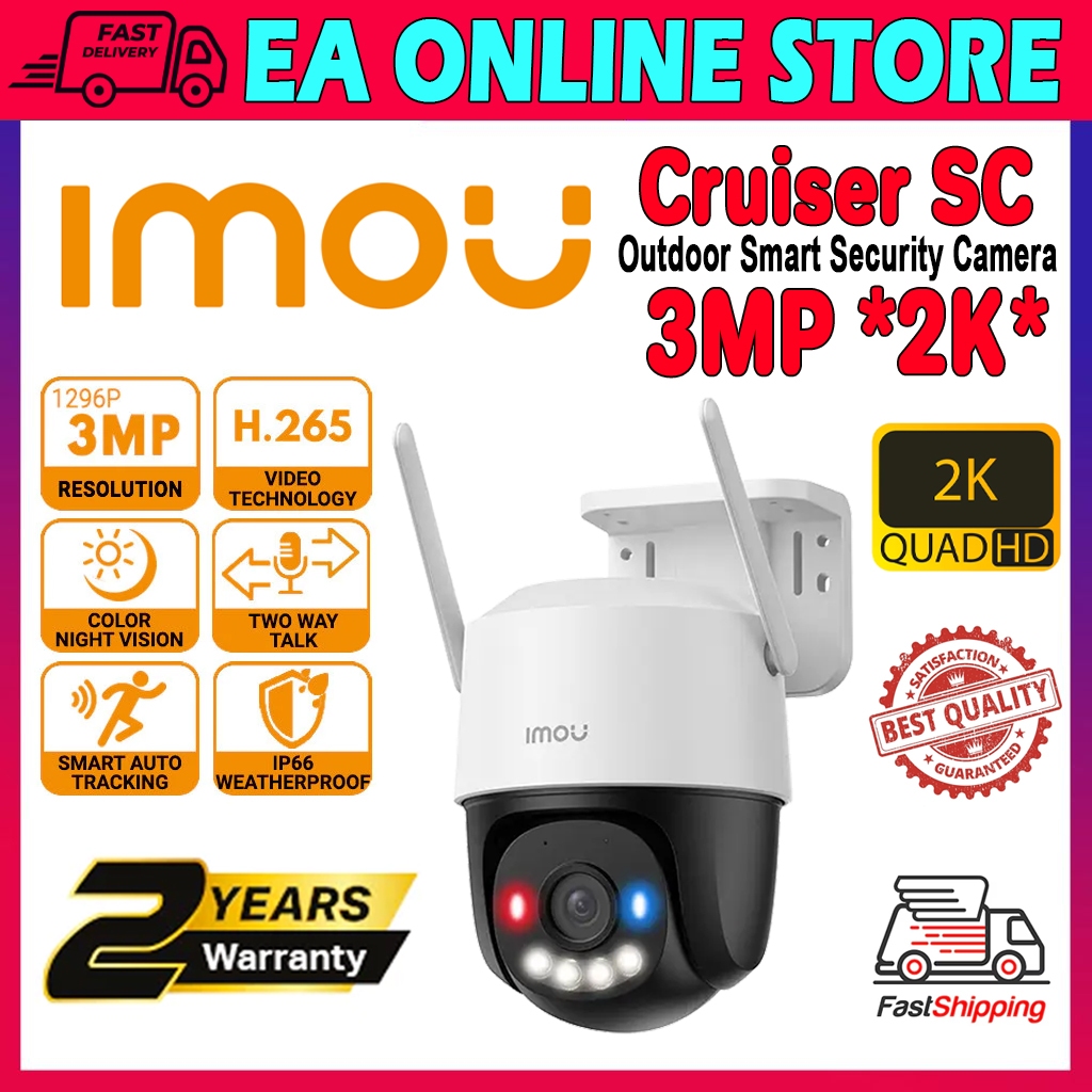 IMOU Cruiser SC 3MP/5MP 2K/3K Pan/Tilt Outdoor IP66 Color Night Vision ...