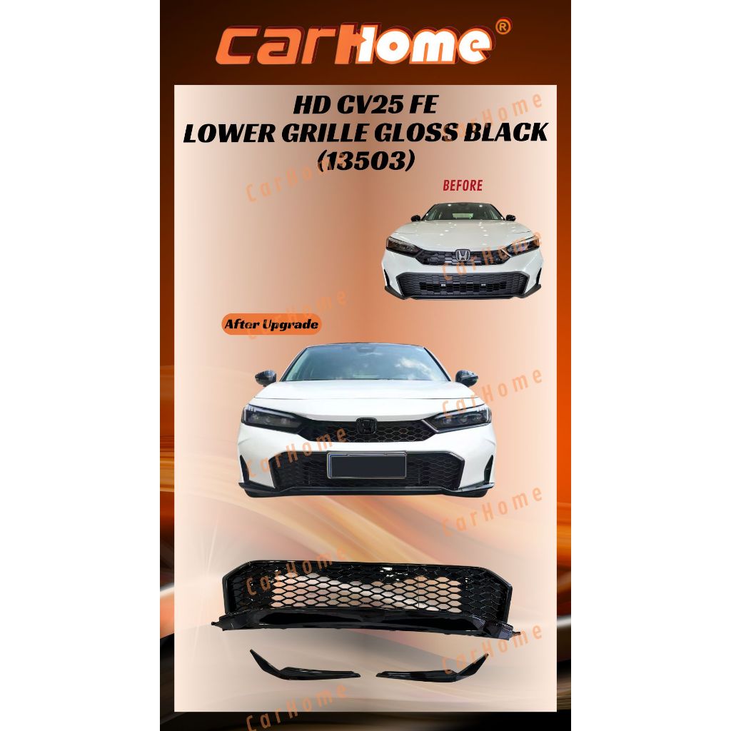 Honda Civic FE Facelift (2025) Type-R Front Grill Lower Grill FL1 FL4 ...