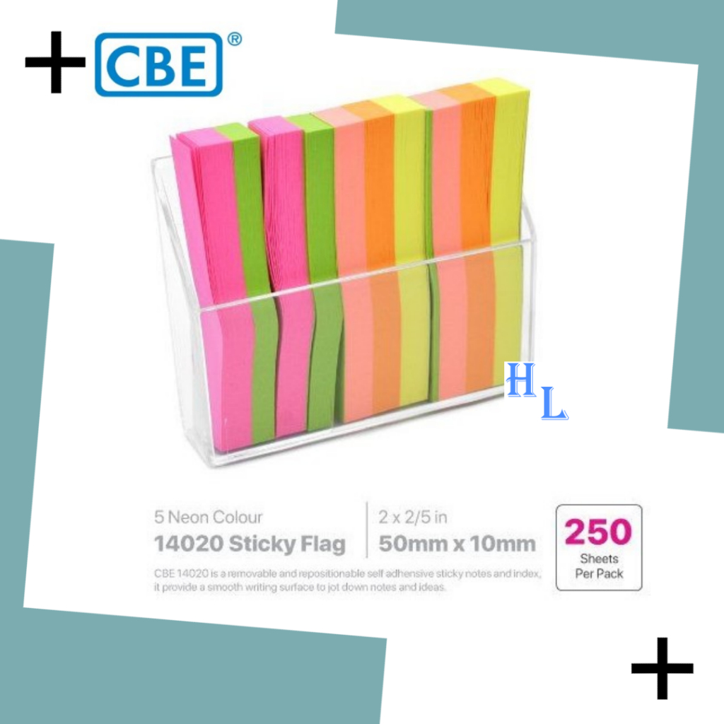 CBE Stick On Notes Neon Colour 14020 | Shopee Malaysia