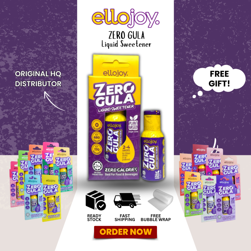 [ORIGINAL HQ] ELLOJOY ZERO GULA LIQUID SWEETENER 15 PERISA PENGGANTI ...