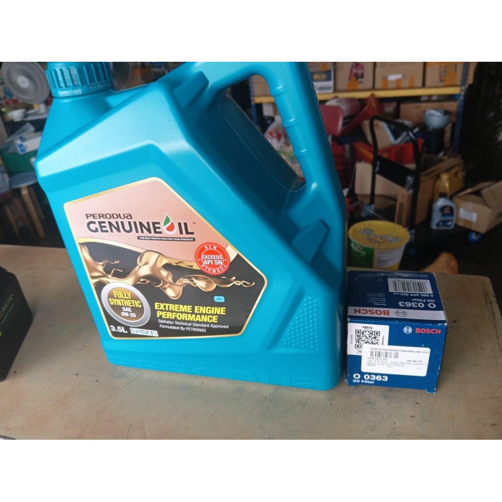 Original Perodua Engine Oil 0W20 Genuine Fully Synthetic（GREEN ...