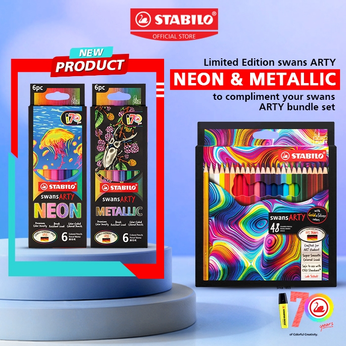 STABILO Swans ARTY Colour Pencil Bundle Set (12/24/36/48) Alat Tulis ...