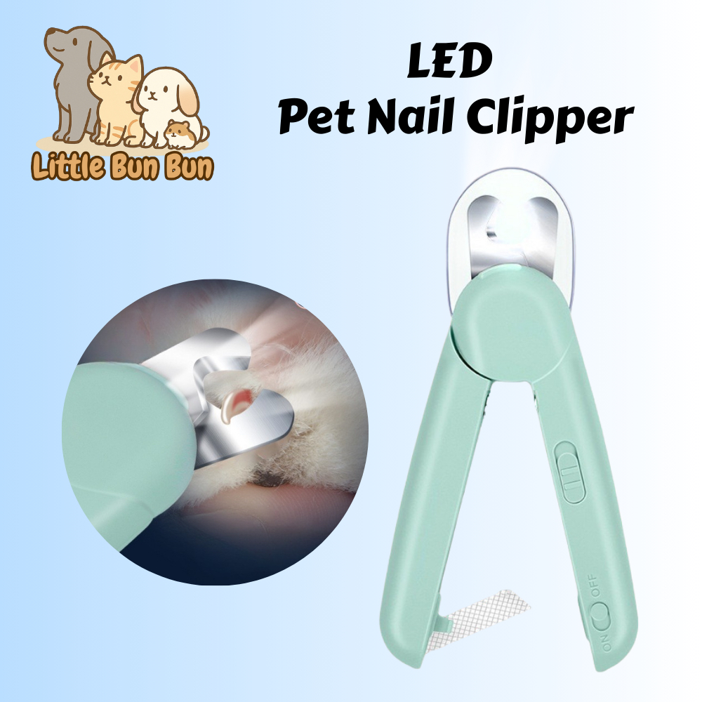 Pet LED Light Nail Clipper -trimmer file cutter grooming stainless ...