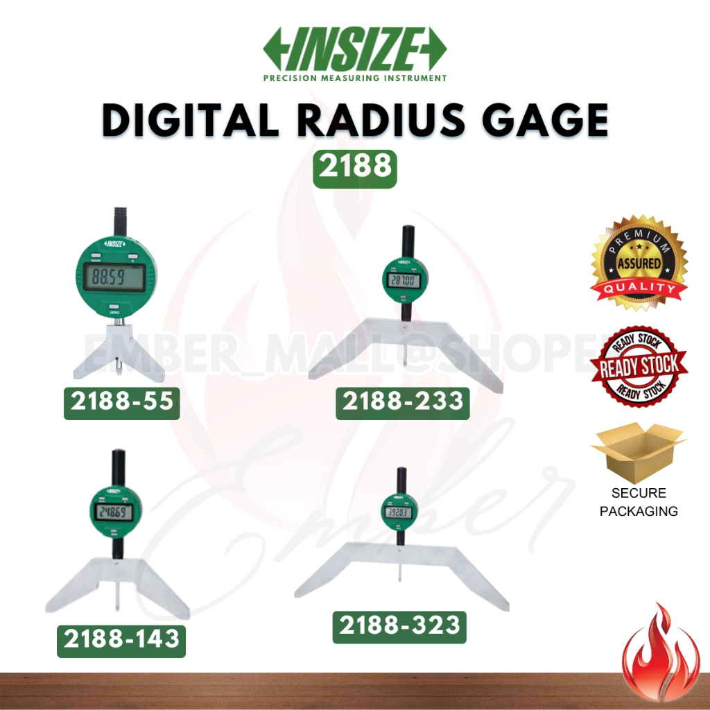 INSIZE Digital Radius Gage 2188-55 (4-53mm / 0.16-2.09") Measure Radius ...
