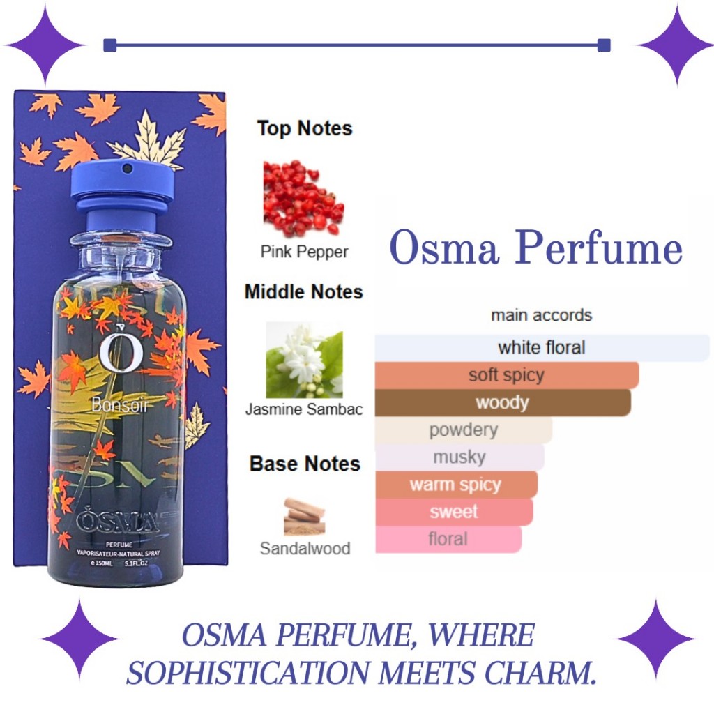 Bonsoir Osma EDP 150ml Minyak Wangi For Man For women Unisex Fragrance ...