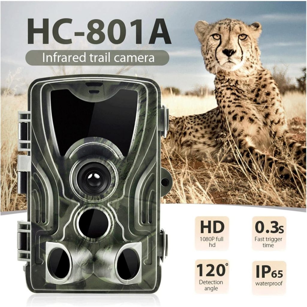 HC801A 16MP IP65 Camera Photo Trap 0.3s Trigger Time 940nm 1080P ...