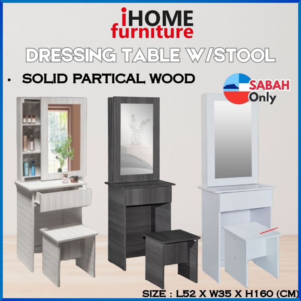 iHOME FURNITURE SABAH 🔥READY STOCK🔥 Dressing Table with Mirror and ...