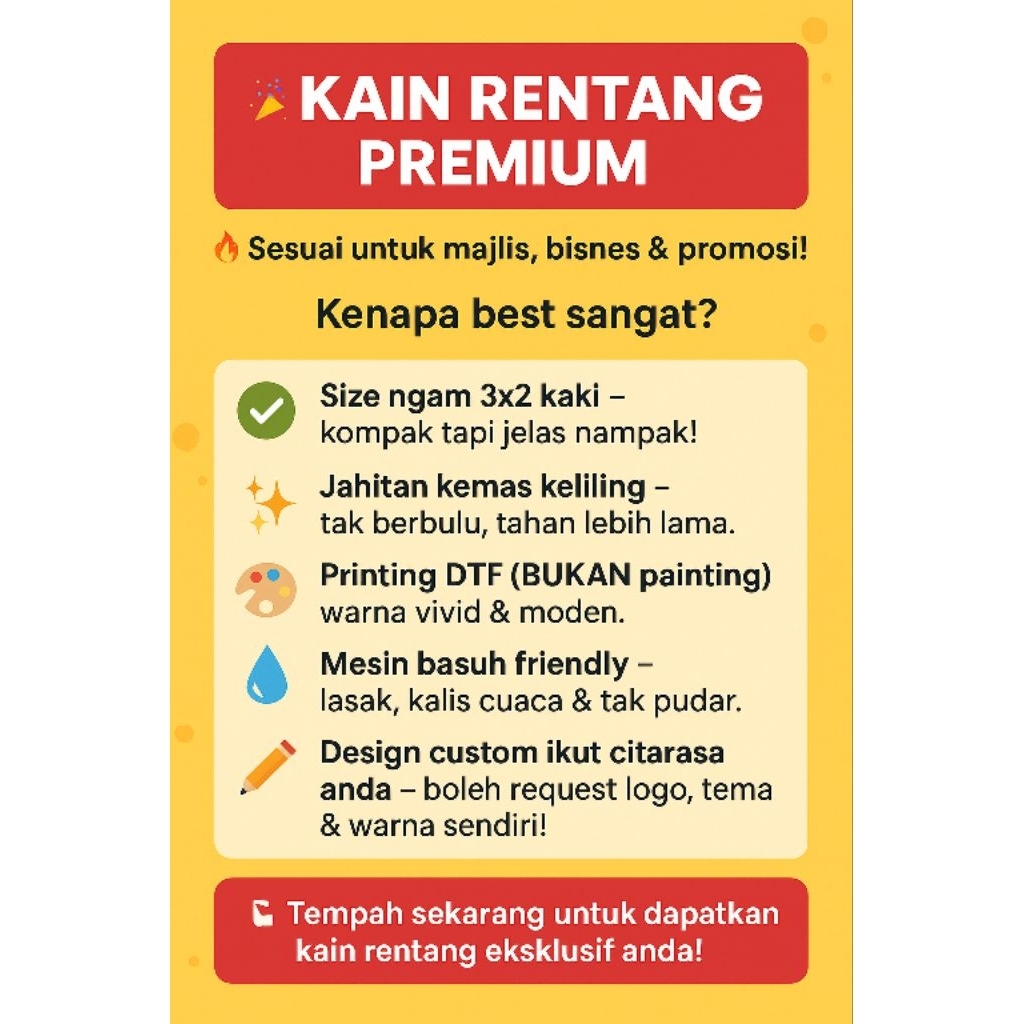 Kain Rentang Majlis Pertunangan / Aqiqah / Kahwin / Gerai pop up 2x3ft ...