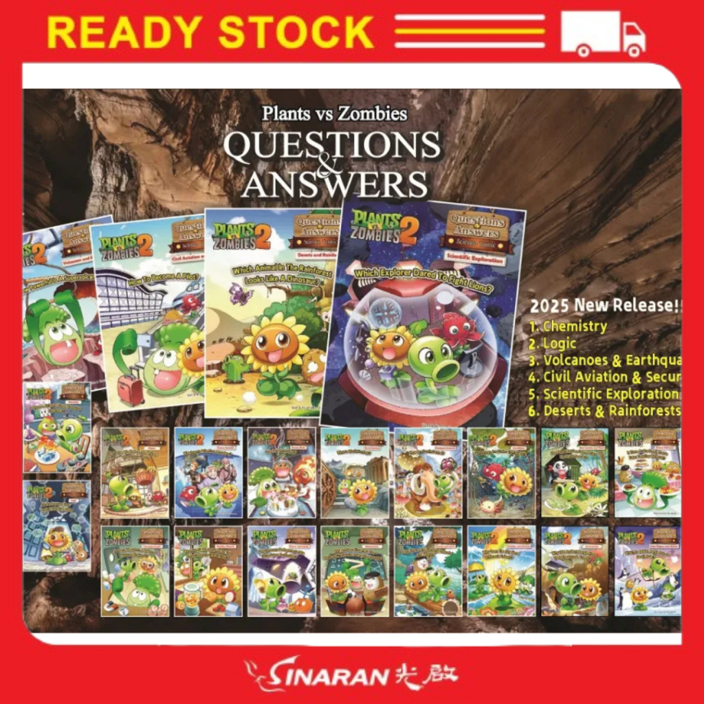 COMICS ENGLISH PLANTS VS ZOMBIES 2 QUESTION AND ANSWER EDITION NEW | Shopee Malaysia