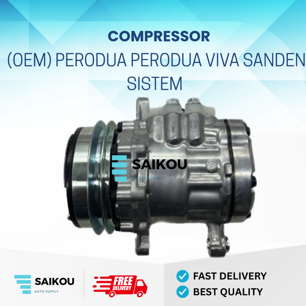 Compressor Aircond OEM NEW Perodua Viva / Viva Elite Sanden Sistem ...