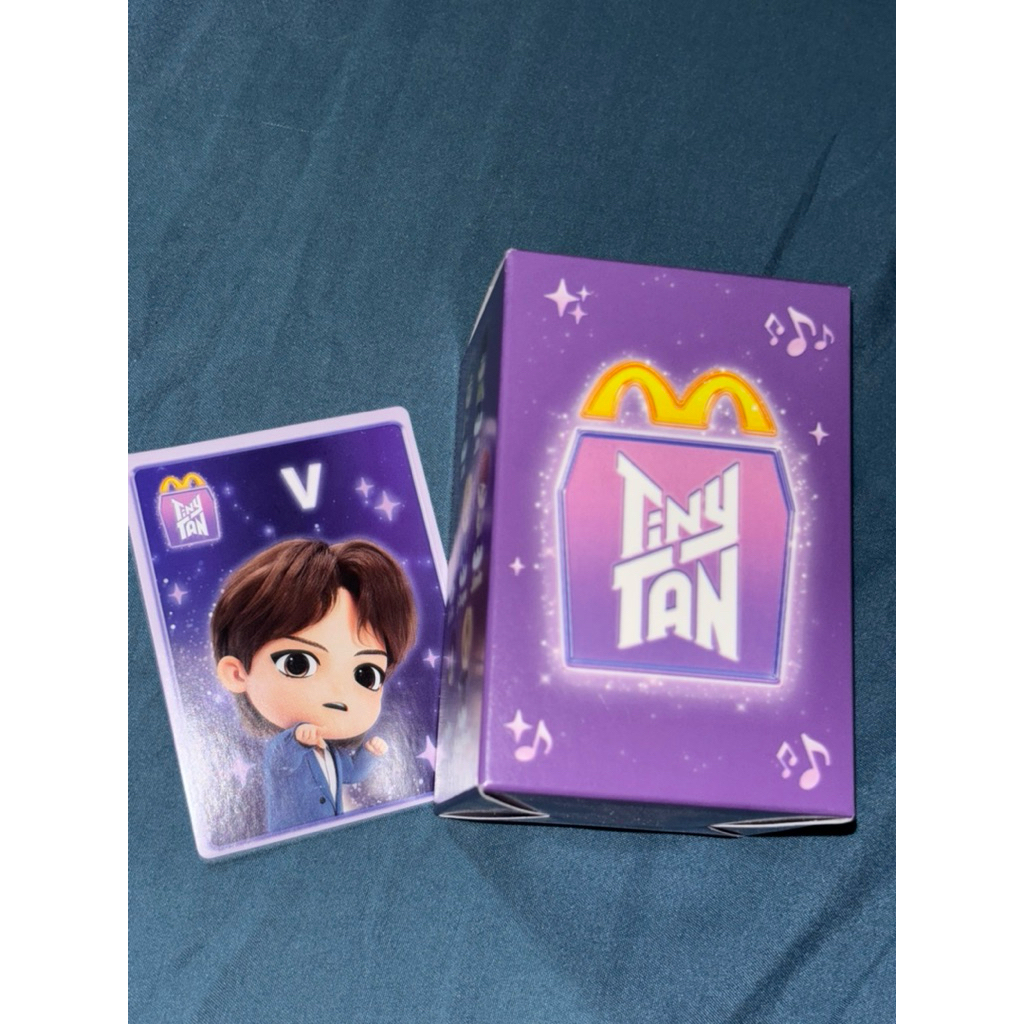 Tiny tan BTS collab with mcD taehyung jin BTS sealed check card only ...
