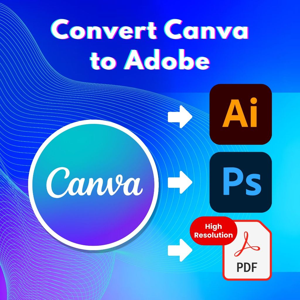 Convert Canva Design to Adobe File (AI / PSD / PDF) | Design Conversion ...