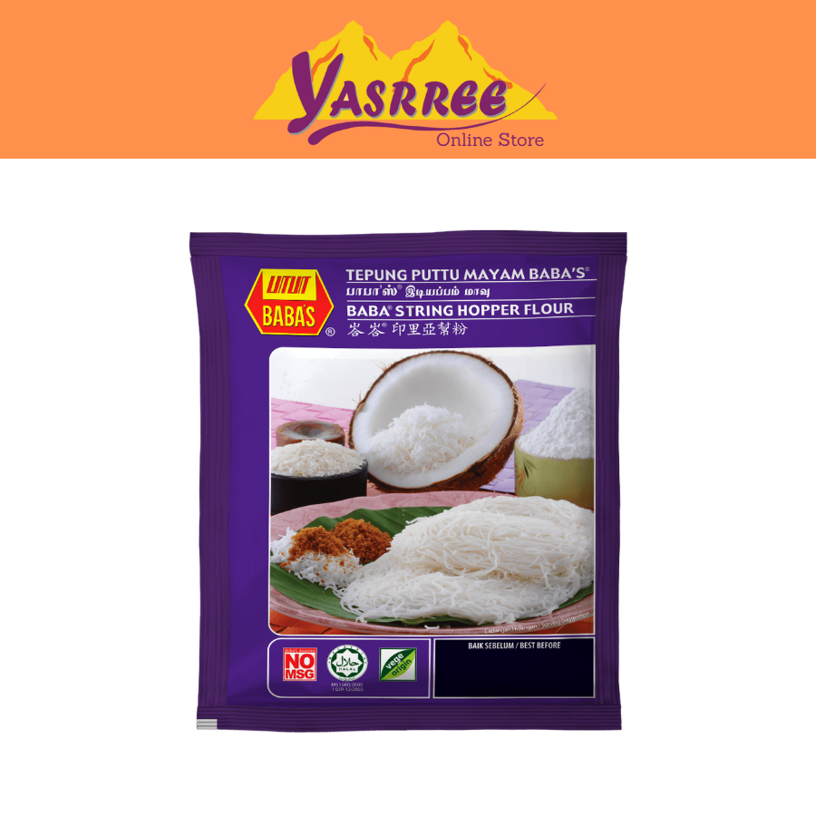 Baba’s String Hopper Flour 500g | Idiyapam Putu Mayam Rice Flour ...