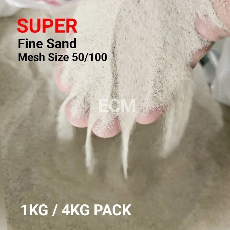 (1KG / 4KG PACK) MESH 50/100 SUPER FINE SAND , SMOOTH GRADE / PASIR ...