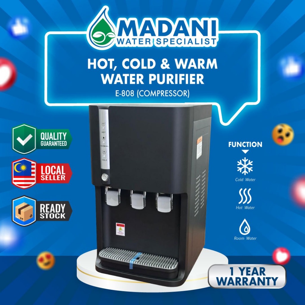 🔥PROMOSI🔥 HALAL Water Dispenser Hot Normal Cold X SERIES 808 With 4 JAKIM Halal & SIRIM Filter ...