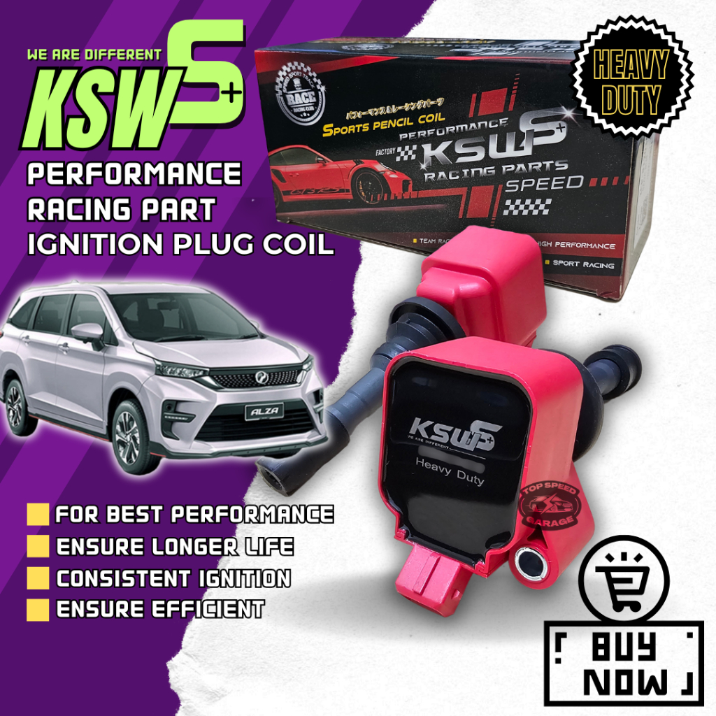 KSW S+ Performance Racing Ignition Plug Coil Alza New Veloz Toyota ...