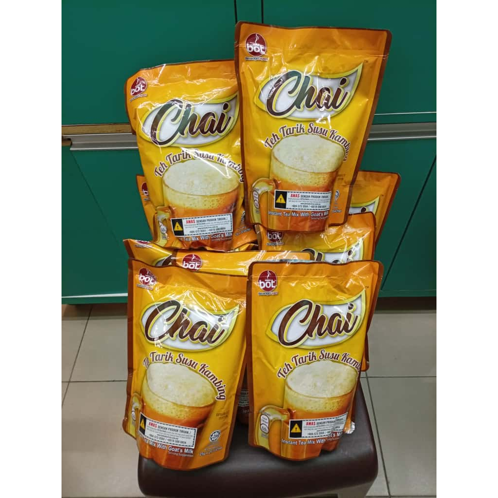 Combo 10 Unit Bot Chai Teh Tarik Susu Kambing - Pouch (25g x 20 Sachet ...