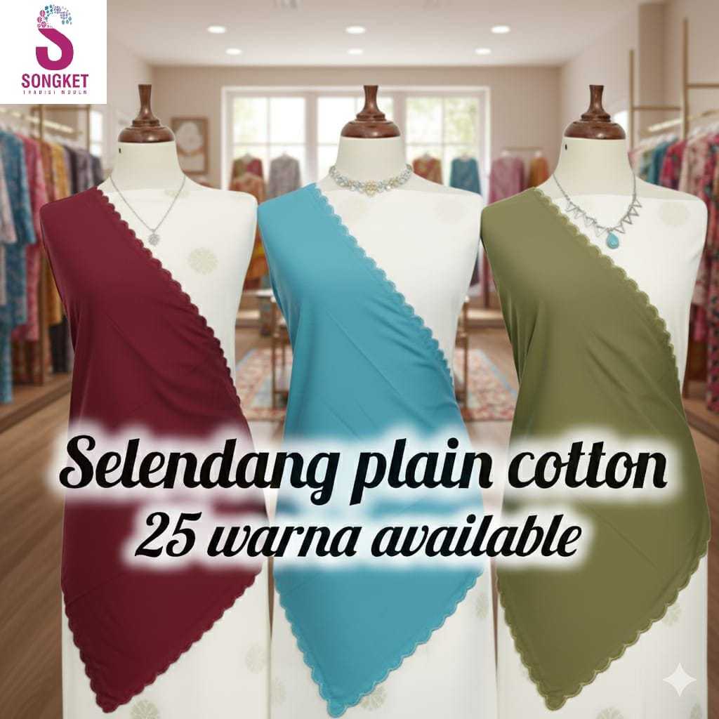 SELENDANG PLAIN COTTON KOREAN | KAIN COTTON KOREAN | MUSLIM FASION ...
