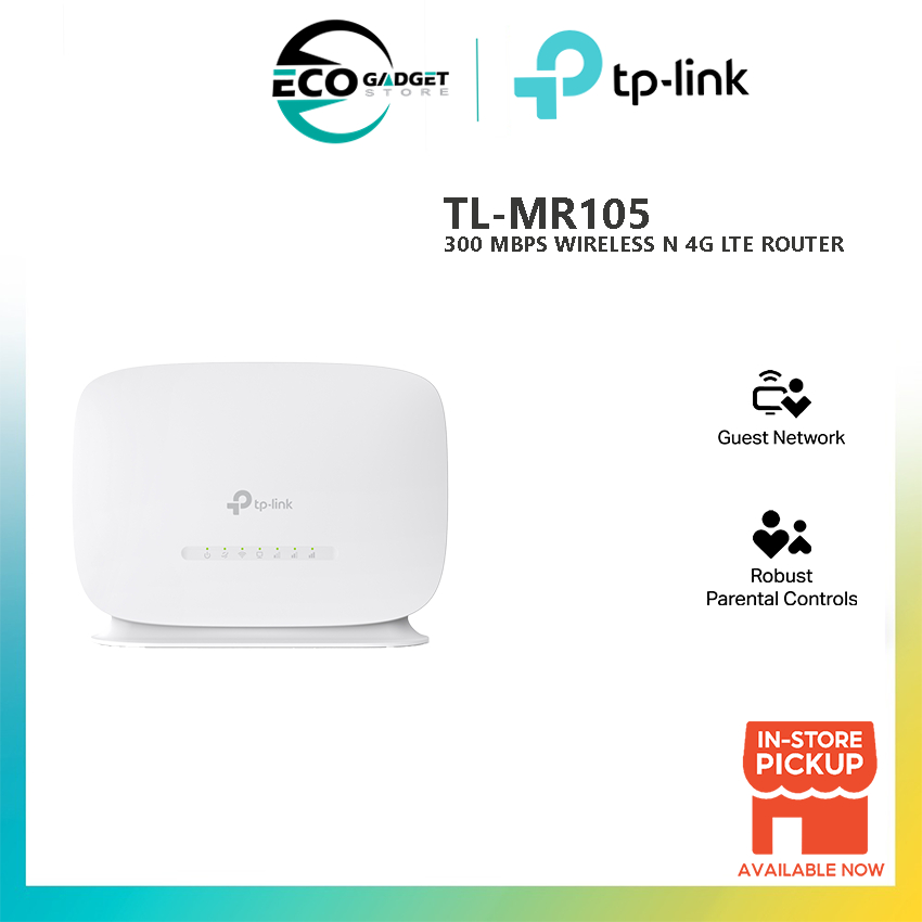 TP-Link 4G Routers TL-MR105 300 Mbps Wireless N 4G LTE Router Wi-Fi ...