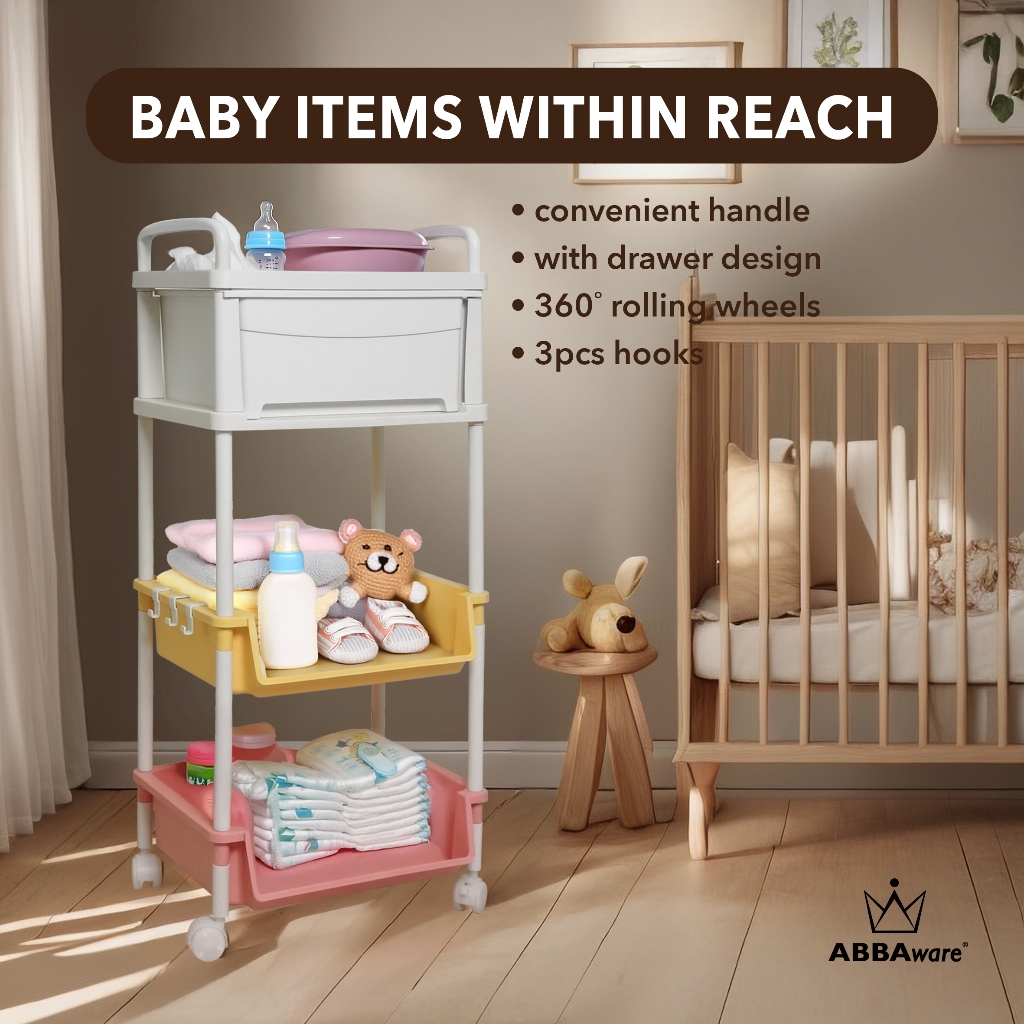 Abbaware Trolley Rack / Baby Storage Drawer Cabinet / Multipurpose ...