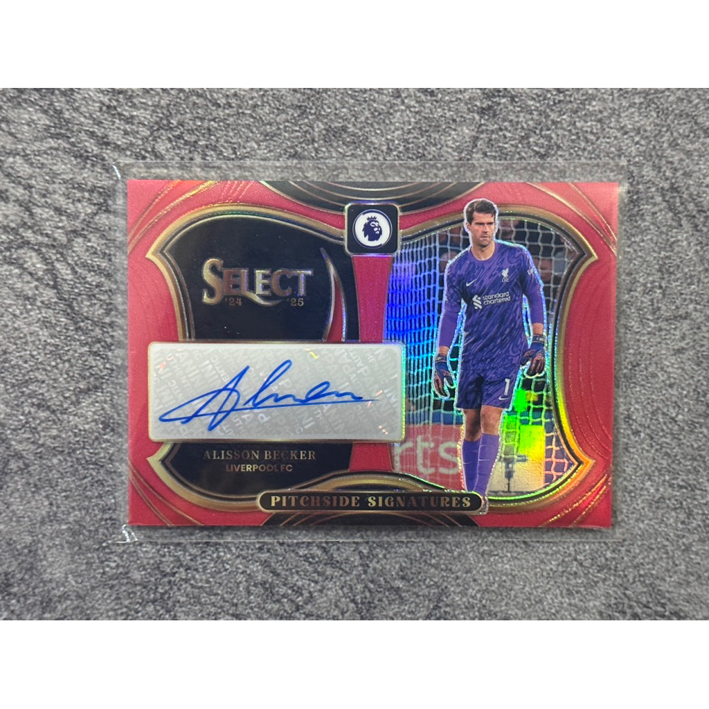 2024-25 Panini Select Alisson Becker Auto Red On Red Color Match ...