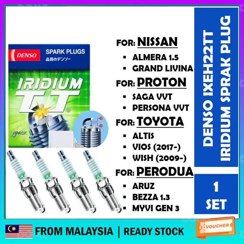 【100% ORIGINAL】DENSO Iridium Power IXEH22TT Spark Plug For Proton ...