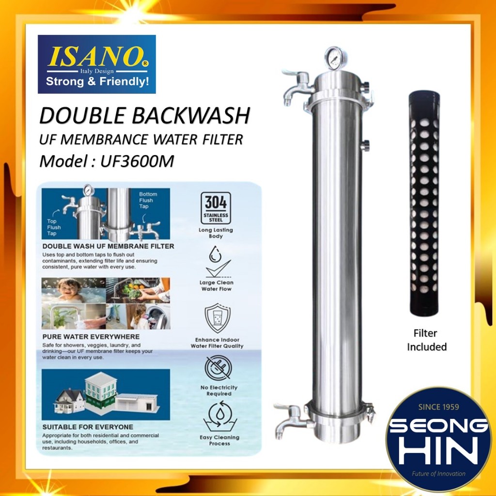Isano Double Backwash UF Membrane Water Filter UF3600M Outdoor Filter ...
