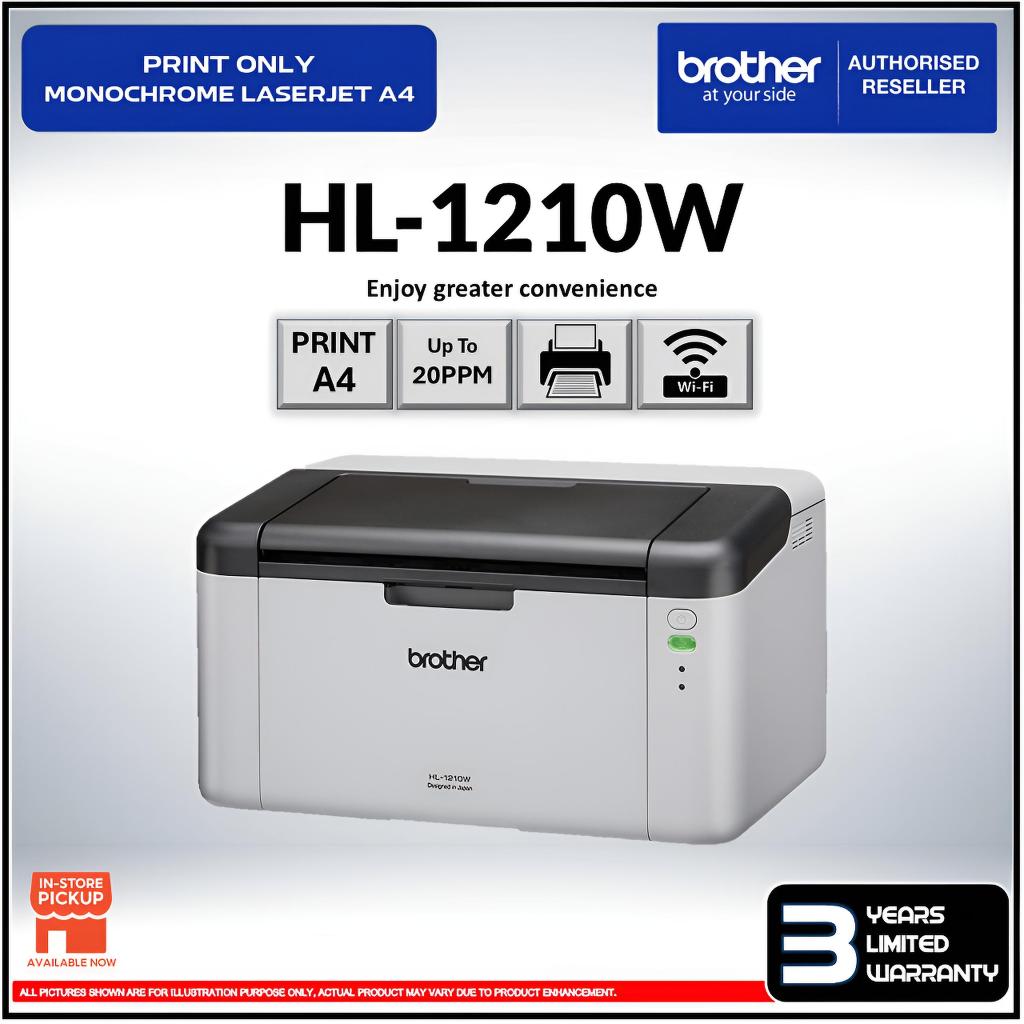 Brother HL-1210W A4 WI-FI Monochrome Laser Printer – For Home Small ...