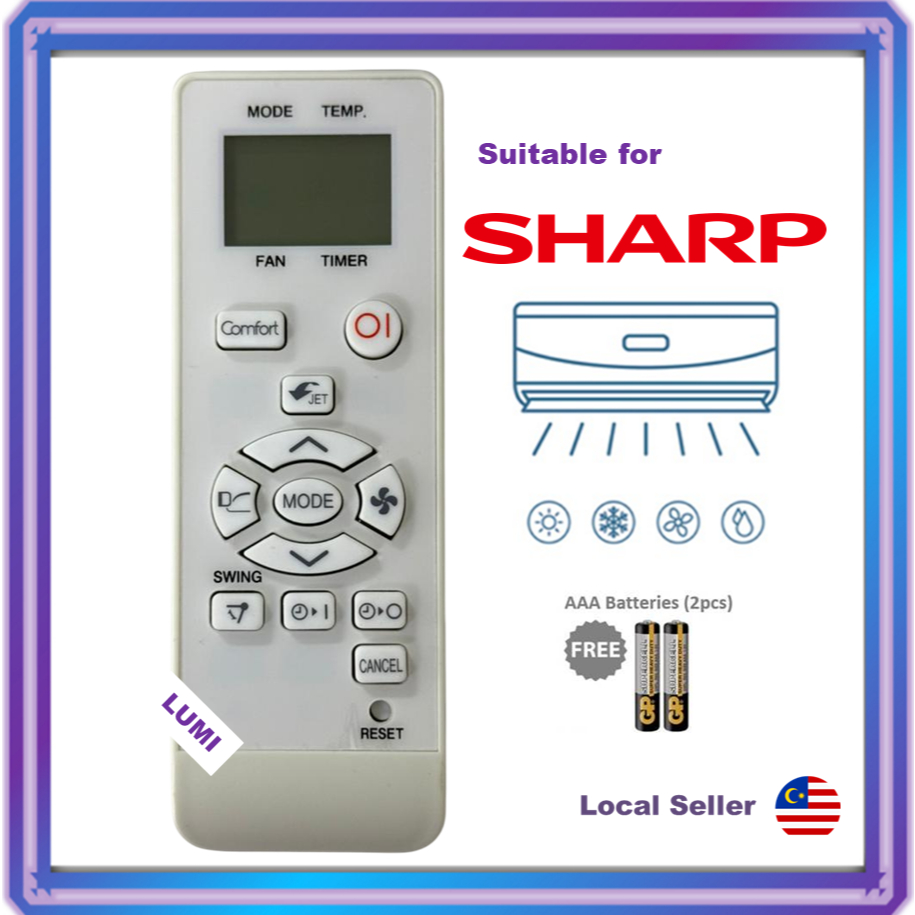 Sharp Aircond Air Conditioner Remote Contro (CRMC-A907JBEZ) | Shopee ...