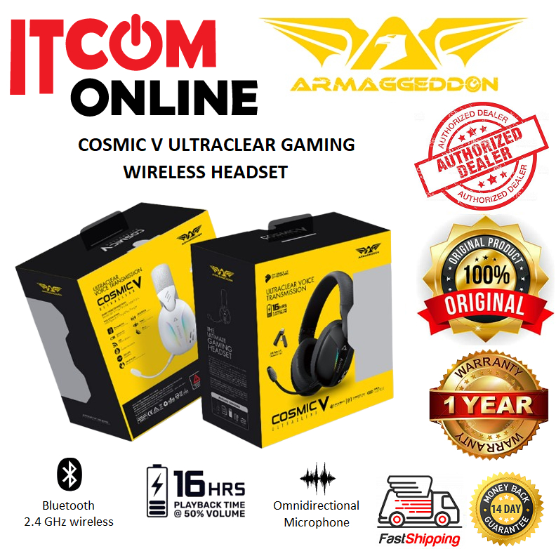 ARMAGGEDDON COSMIC V ULTRACLEAR GAMING BLUETOOTH WIRELESS HEADSET ...