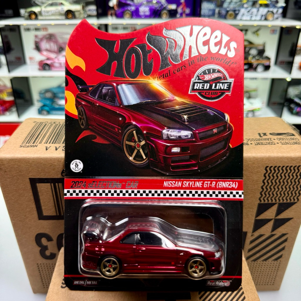 RLC Hot Wheels Nissan Skyline GTR BN R34 2024 Selection Car Mattel Red ...