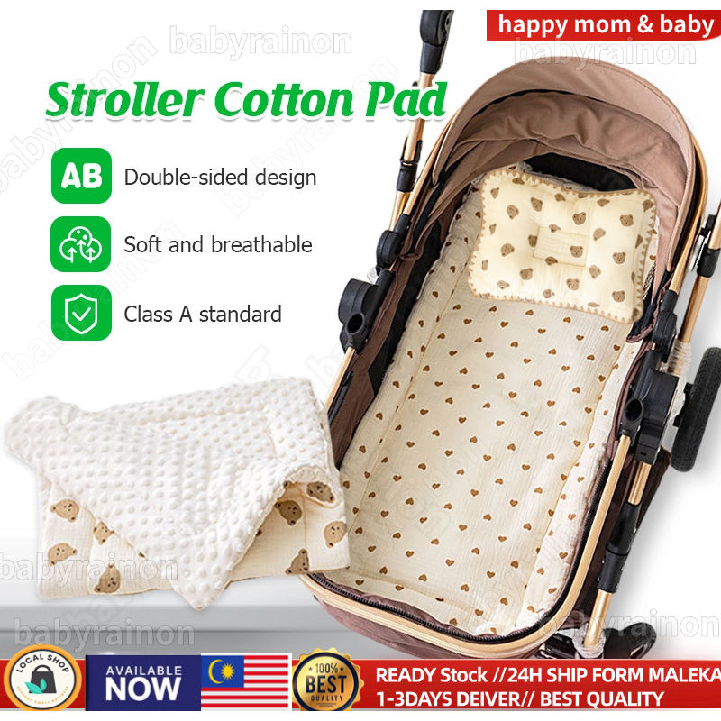 Baby Stroller Seat Cushion Cotton Kids Push chair Car Seat pad stroller ...