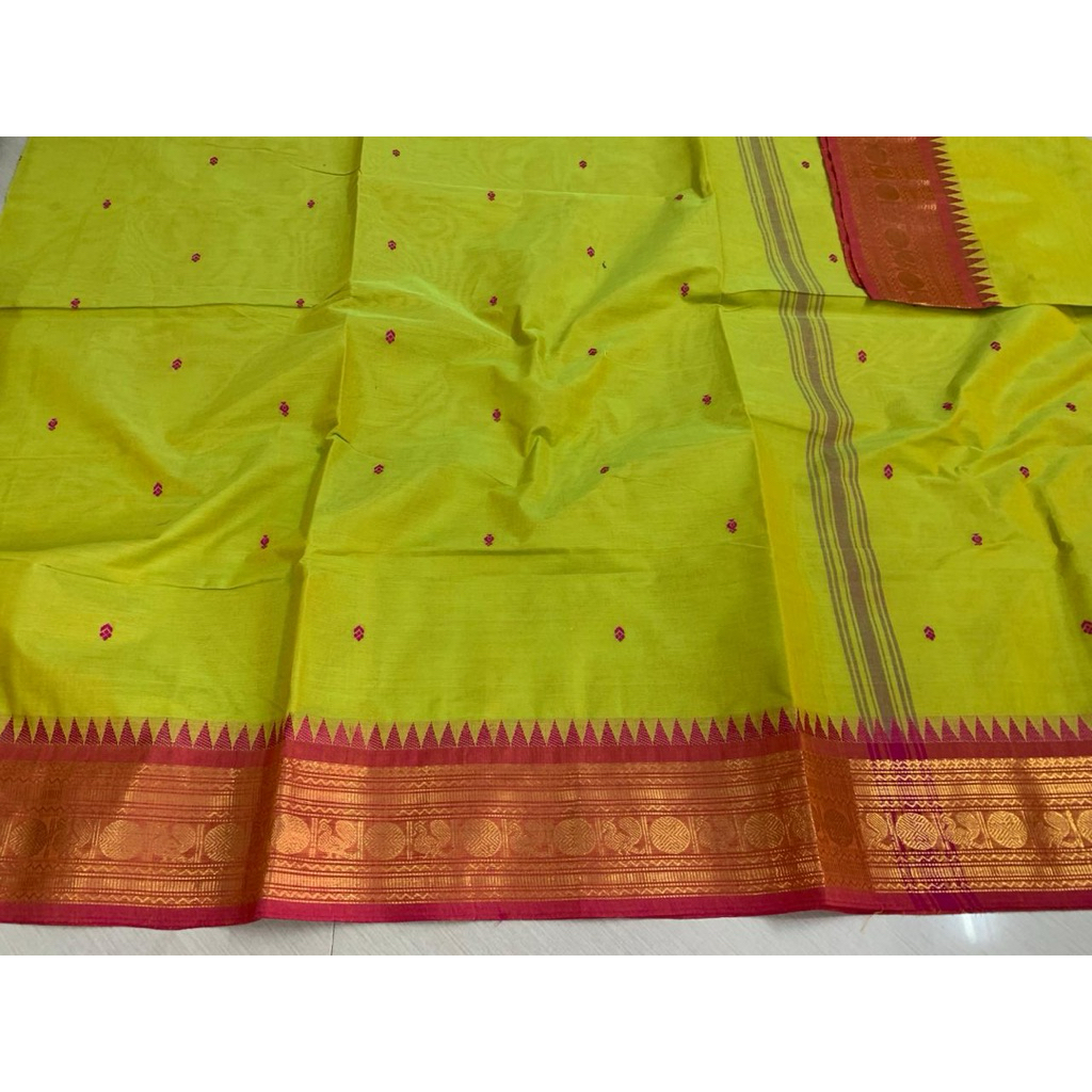 New arrival of Premium Pure Putta HANDLOOM Kanchi Cotton Sarees ...