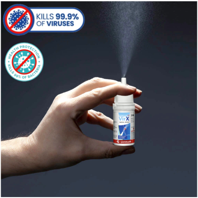 [ANTI-COVID] [ANTI-INFLUENZA A/B] [99% GERMS CLEAR] GLENMARK VirX SPRAY ...