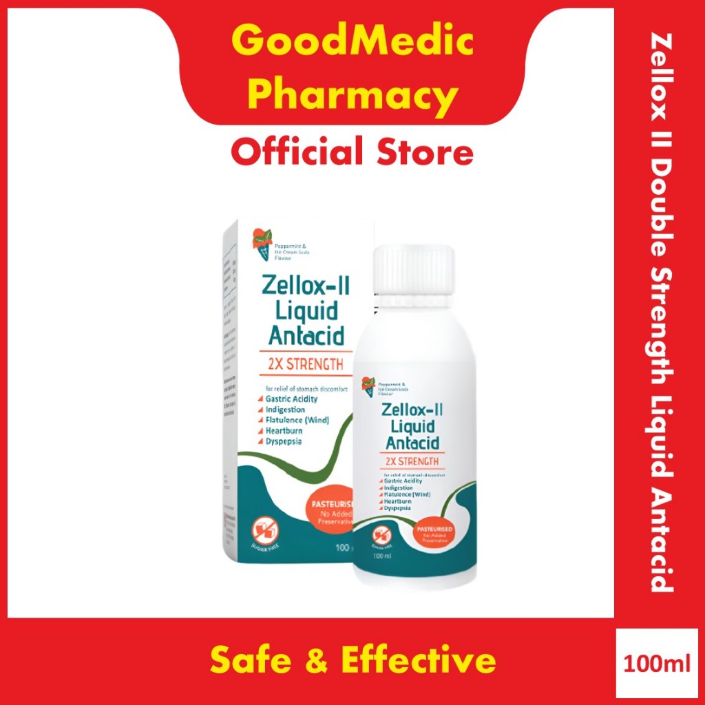 Zellox II Double Strength Liquid Antacid (100ml) | Shopee Malaysia