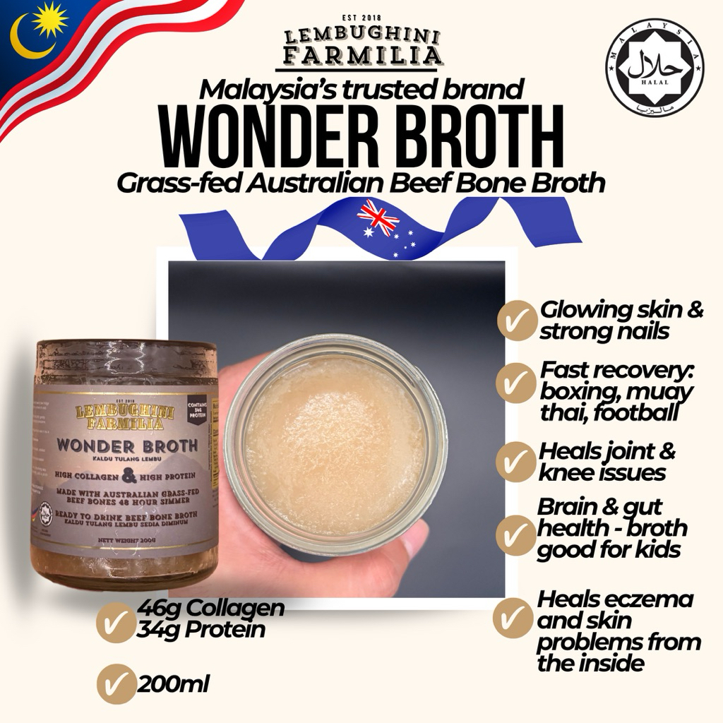 Beef Bone Broth - Halal Australian grassfed beef bone broth (ready to ...