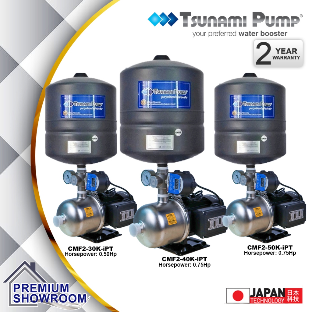 TSUNAMI PUMP Stainless Steel Booster Pump w PRESSUSE TANK | CMF2-30K ...