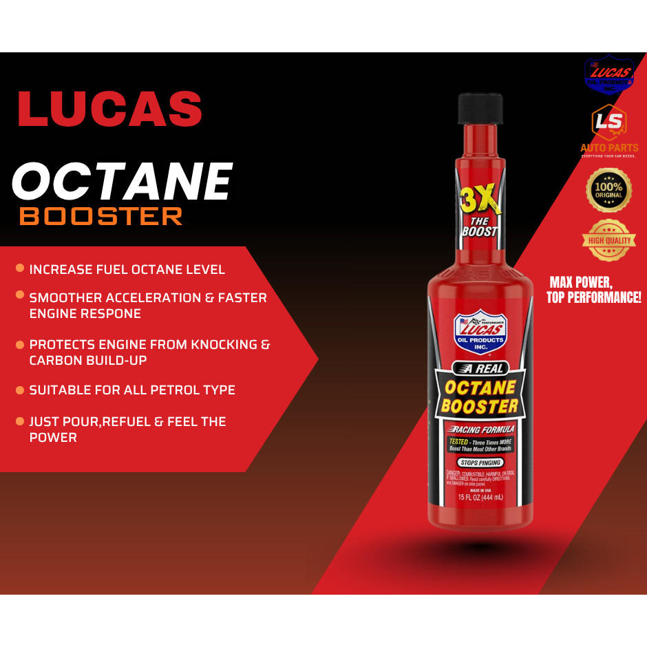 LUCAS OIL OCTANE BOOSTER 100% LC-10026 ( 444ml ) | Shopee Malaysia