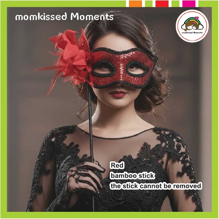 🎀🇲🇾Stock🎀 Vintage Masquerade Mask with Stick Handle Women Masquerade ...