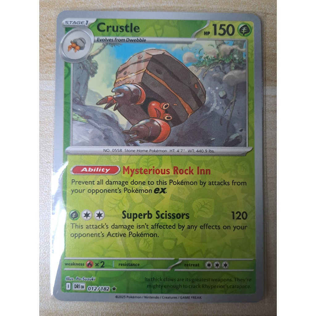 Crustle 012/182 Pokemon TCG Card Game Destined Rivals SV10 DRI EN ...
