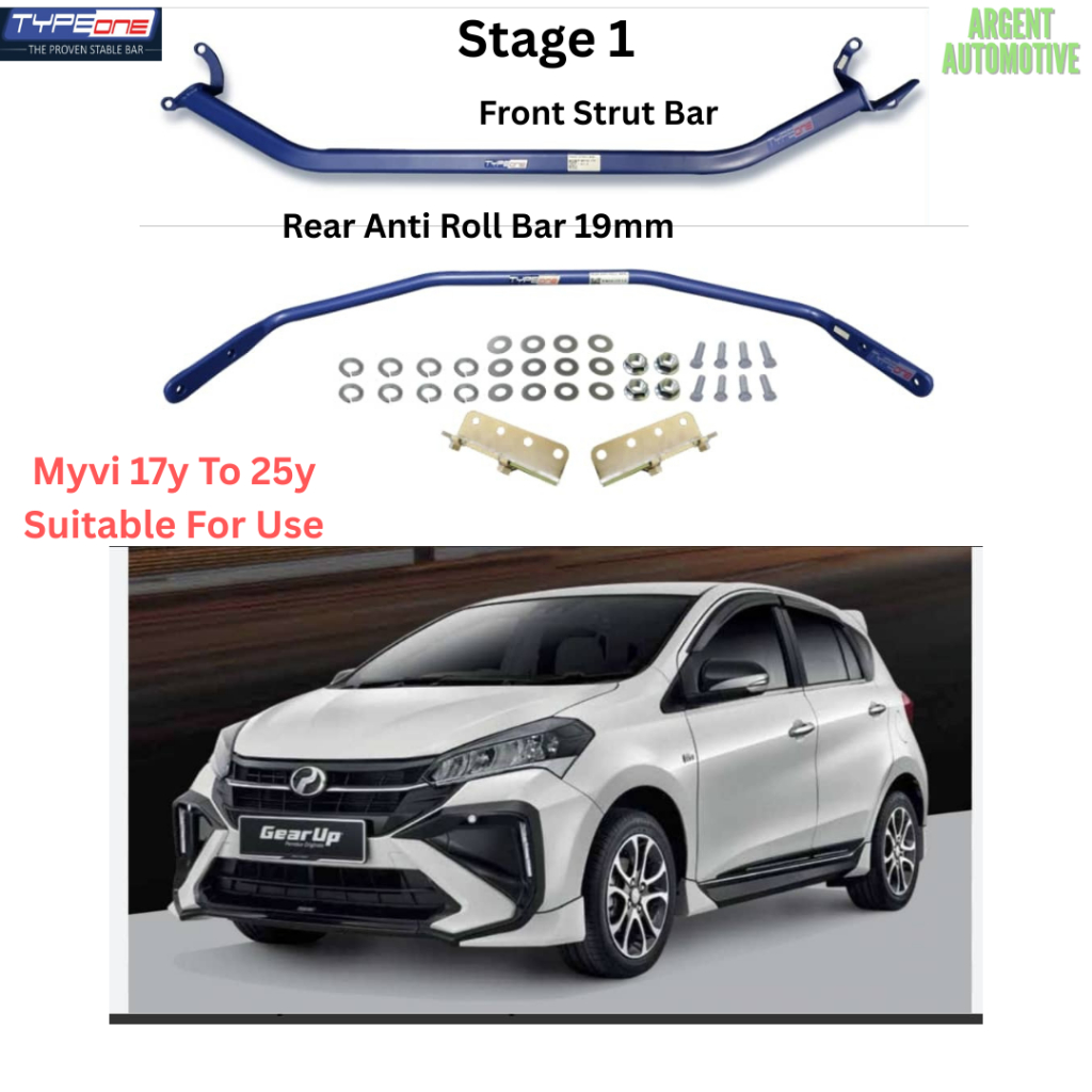 [ PACKAGE TYPE ONE SAFETY BAR ] Perodua Myvi G3 AV 2017 2020 2021 2023 ...