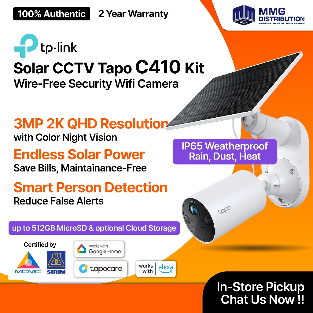 Tp-Link Tapo C410 Kit Solar-Powered Security Camera Kit | Shopee Malaysia